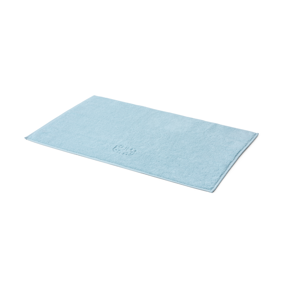 Stripete badematte i blått/hvitt