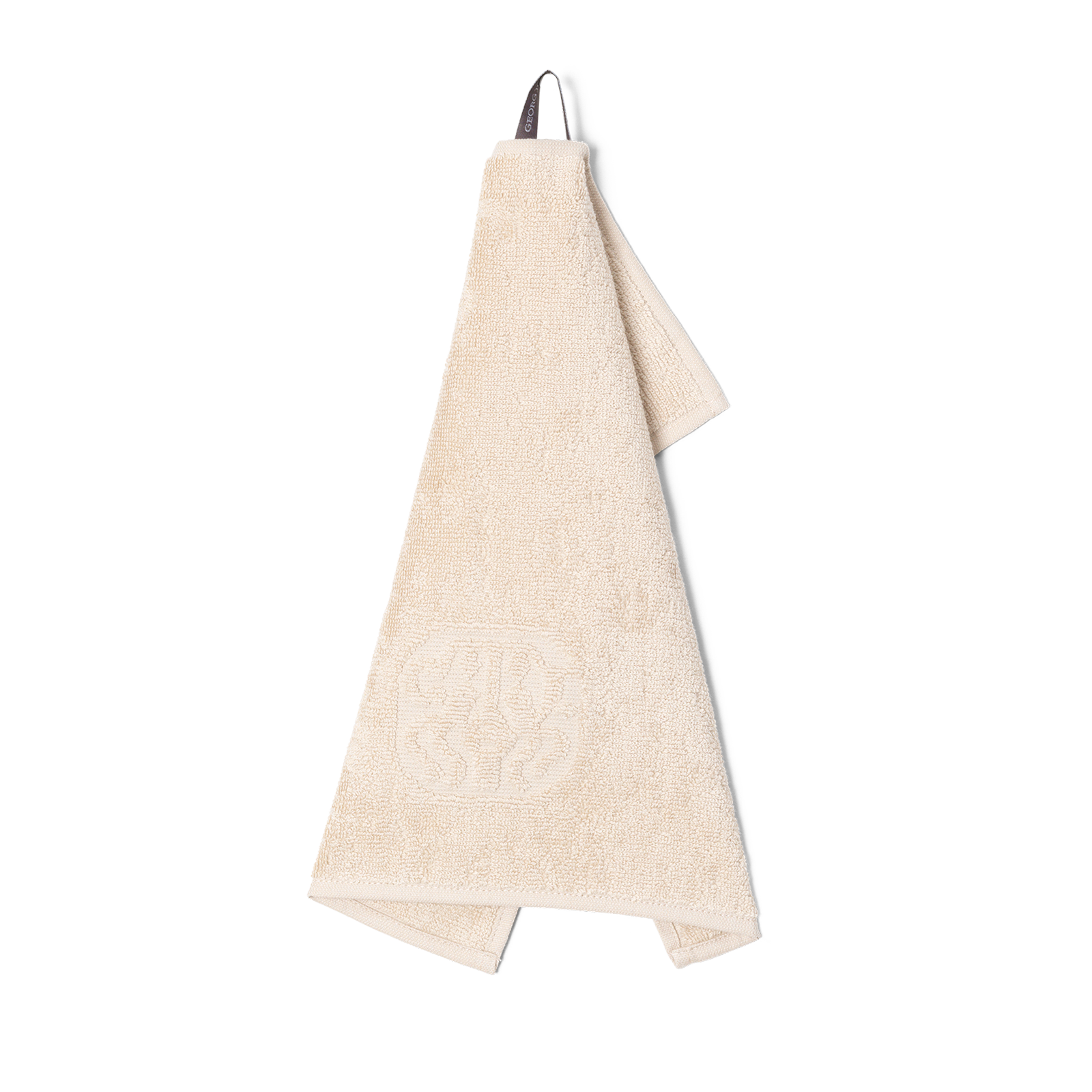 Elegant Damask Terry vaskeklut i lys beige nyanse – myk, glansfull og ...